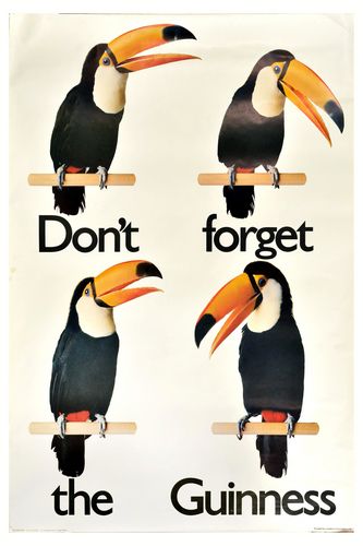 Vintage Don't Forget The Guinness Toucans Advertisement Poster A3/A4 ...