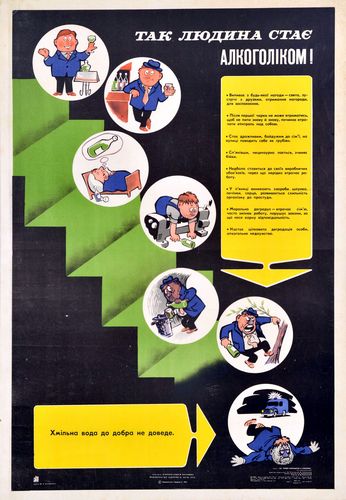 Vintage Soviet Union Drink Alcohol Awareness Poster Reprint A3/A4 ...