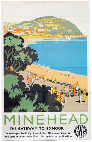 Vintage Great Western Railway Minehead Gateway To Exmoor Railway Poste ...