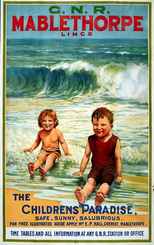Vintage Great Northern Railway Mablethorpe Railway Poster Reprint A3/A ...