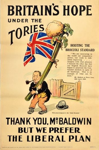 Vintage 1920's Liberal Party No Hope Under The Tories Election Poster ...
