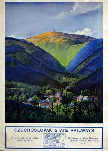 Vintage Czechoslovak Railways Praded From Karlova Studanka Tourism Pos ...