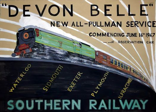 Vintage Southern Railway Devon Belle Railway Poster Print A3/A4 ...