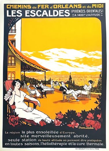 Vintage Les Escaldes France Tourism Poster Print A3/A4 – Vintage Poster ...