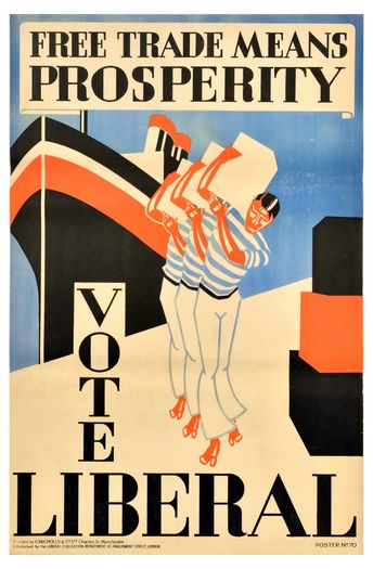 Vintage 1920's Liberal Party Free Trade Prosperity Poster Print A3/A4 ...