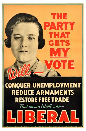 Vintage 1920's Liberal Party Gets My Vote Poster Print A3/A4 – Vintage ...