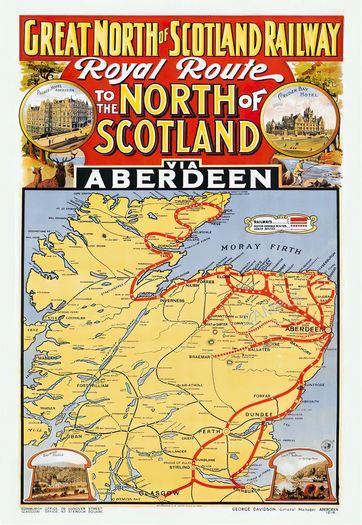 Vintage GNR North Of Scotland Railway Poster Print A3/A4 – Vintage ...