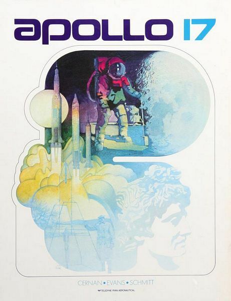 Vintage NASA Apollo 17 Mission Poster A3 Print – Vintage Poster Shop UK
