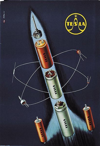 Vintage Tesla Electronics Company Advertising Poster A3 Print – Vintage ...