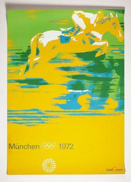 Vintage 1972 Munich Olympics Show Jumping Poster A3 Print – Vintage ...