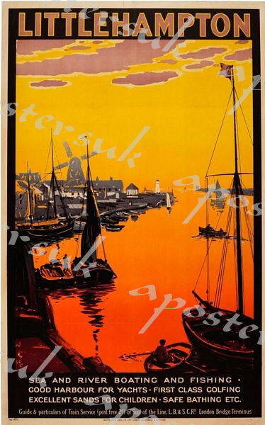 Vintage Southern Railways Littlehampton Railway Poster A3/A4 Print ...