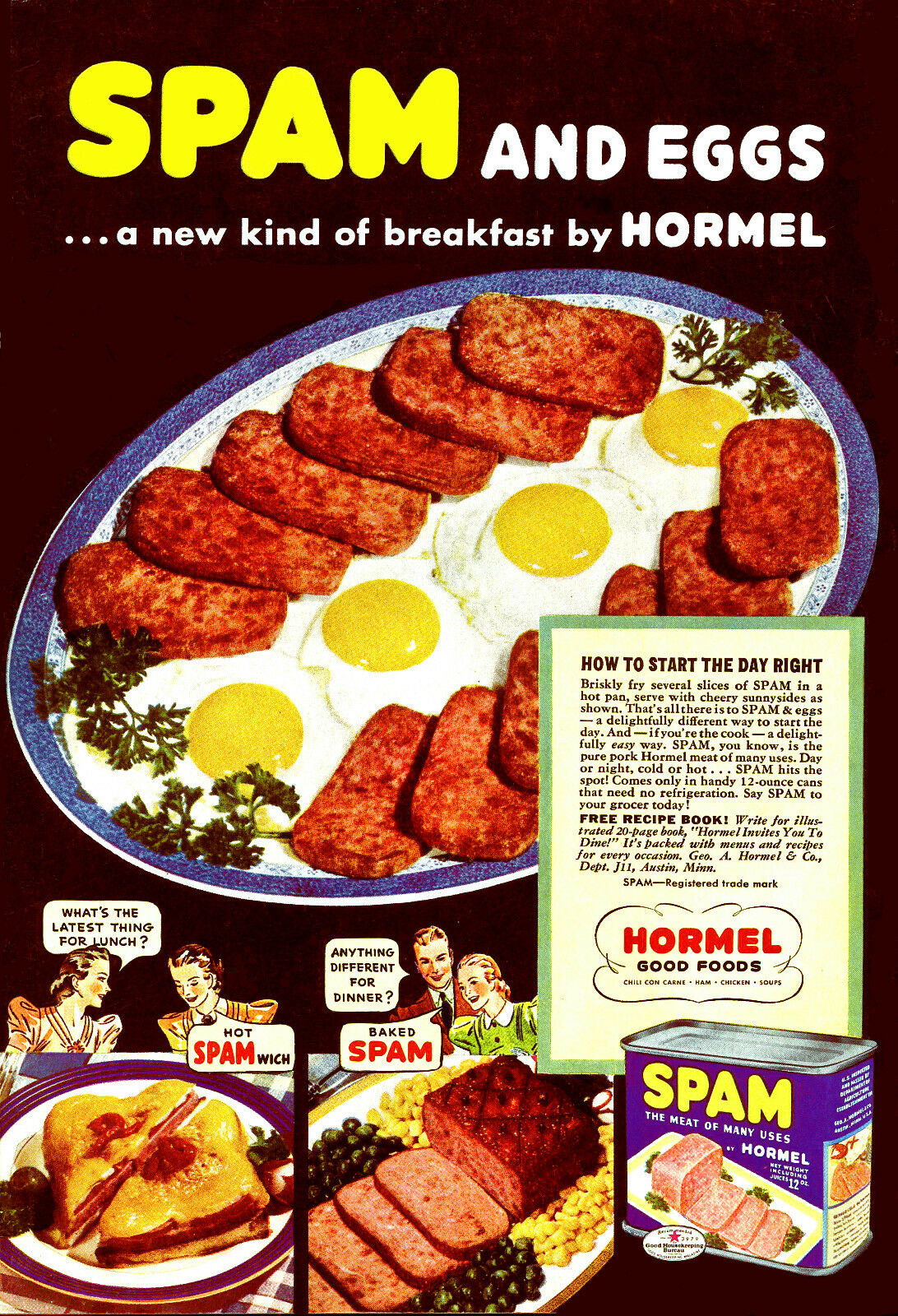 Vintage Spam Advertising Poster A3 reprint – Vintage Poster Shop UK