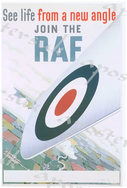 Vintage RAF Recruitment Poster A4/A3/A2/A1 Print – Vintage Poster Shop UK