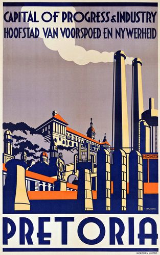 Vintage Pretoria South Africa Tourism Poster A3/A4 – Vintage Poster Shop UK