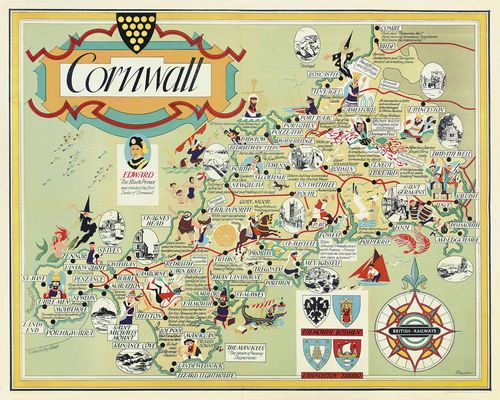 Vintage British Rail Map of Cornwall Railway Poster A3/A4 – Vintage ...