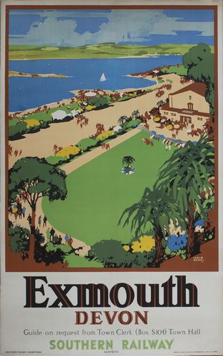 Vintage Southern Railway Exmouth Devon Railway Poster A3/A4 – Vintage ...