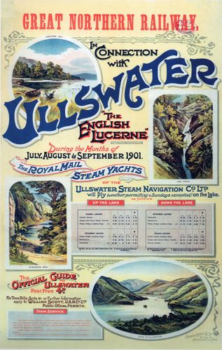 Vintage Great Northern Railway Ullswater Railway Poster A4/A3/A2/A1 Pr ...