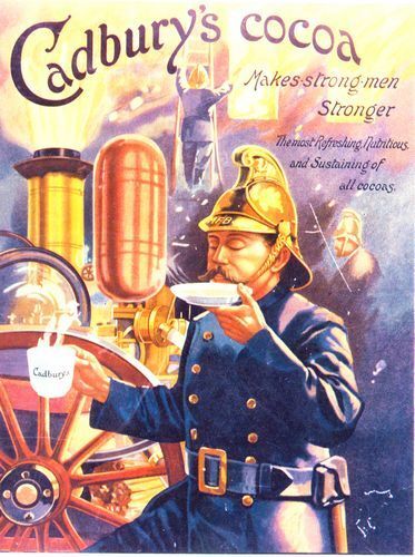 Vintage Cadbury Posters Cadburys Milk Chocolate Bicycle 2x Advertising