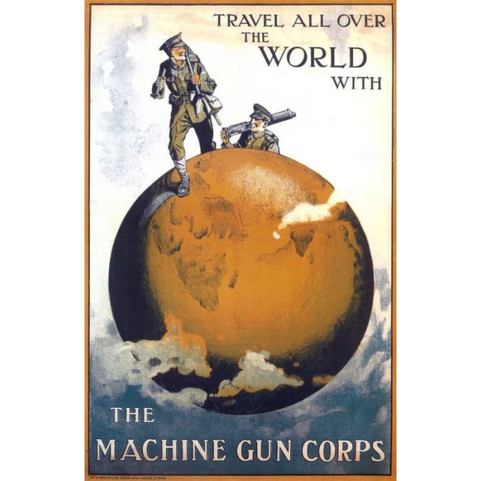 First World War Machine Gun Corps Recruitment Poster Print – Vintage ...