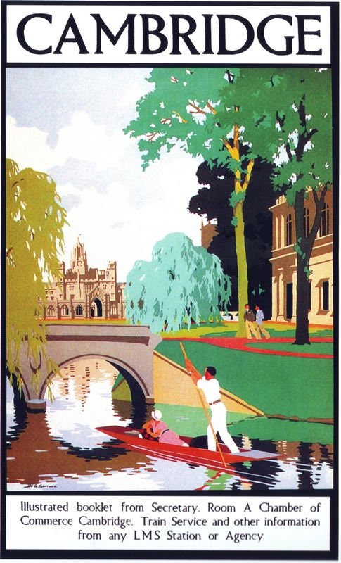 Vintage LMS Cambridge Railway Poster Print A3/A4 – Vintage Poster Shop UK