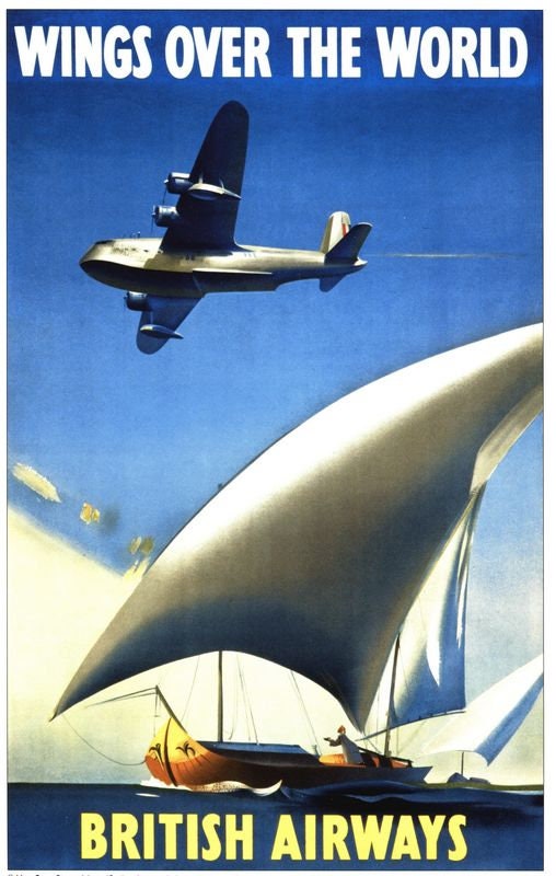 Vintage Airplane Posters Original Poster Or Reproduction? Original
