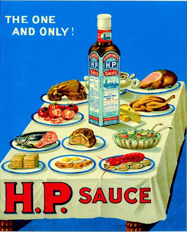 Vintage HP Sauce Advertisement Poster Print A3/A4 – Vintage Poster Shop UK