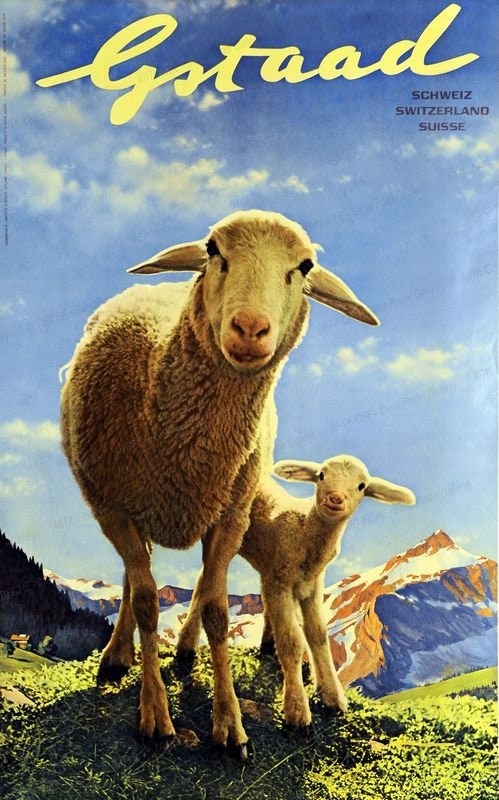 Vintage Gstaad Switzerland Tourism Poster Print A3/A4 – Vintage Poster ...