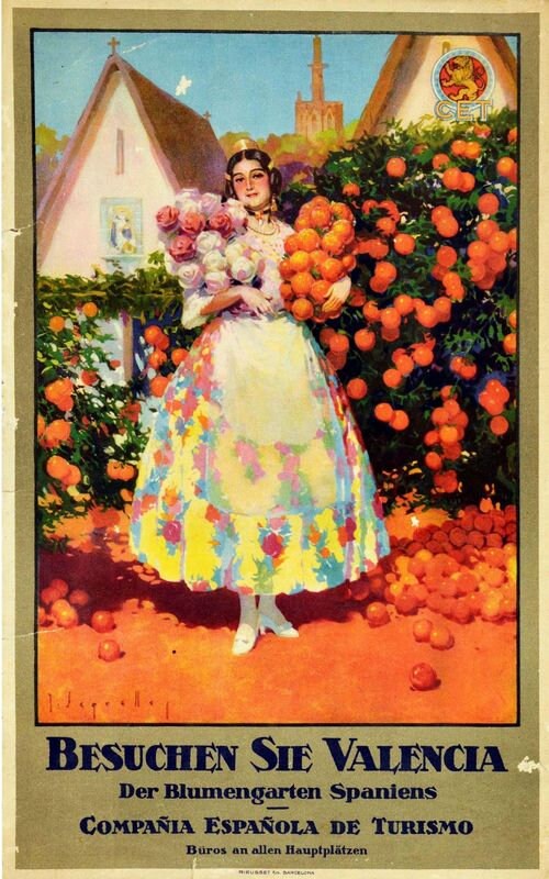 Vintage Valencia Spain Tourism Poster Print A3/A4 – Vintage Poster Shop UK