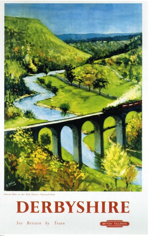 Vintage British Rail Derbyshire Railway Poster A4/A3/A2/A1 Print ...