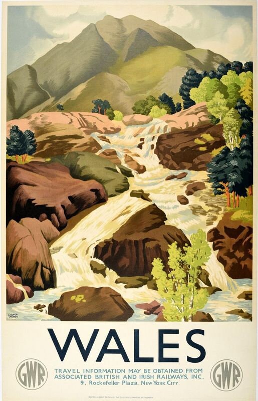 Vintage GWR Wales Railway Poster Print A3/A4 – Vintage Poster Shop UK