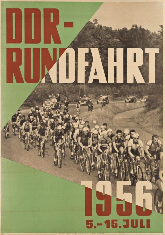 Vintage 1956 East German Cycling Race Poster Print A3/A4 – Vintage ...
