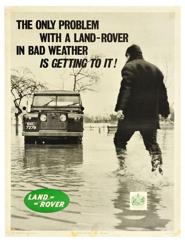 Vintage Land Rover Advertisement Poster Print A3/A4 – Vintage Poster ...