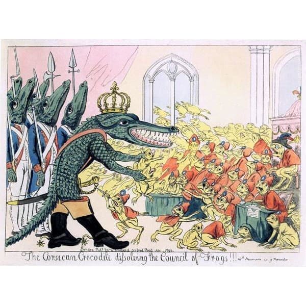 Vintage 18th Century British Political Satire Cartoon – Vintage Poster ...