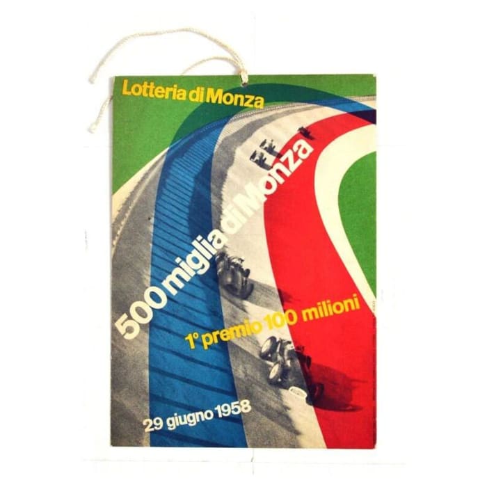 Vintage 1958 Monza Italy Motor Racing Poster Print A3/A4 – Vintage ...