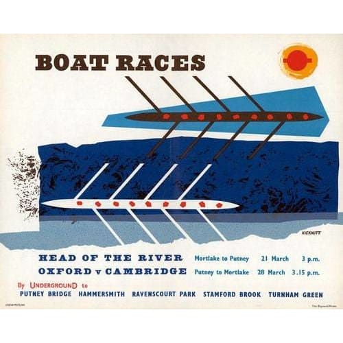 Vintage 1959 University Boat Race Poster A3/A4 Print Vintage – Vintage ...