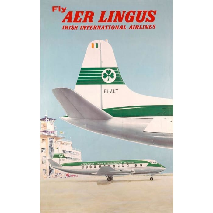 Vintage Aer Lingus Airline Airline Poster Print A3/A4 – Vintage Poster ...