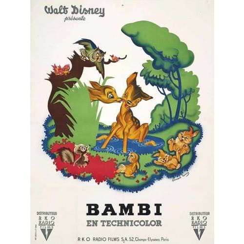 Vintage Bambi Movie Poster A3/A2/A1 Print Vintage Poster – Vintage ...