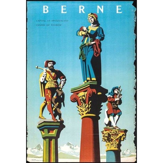 Vintage Berne Switzerland Tourism Poster 2 A3 Print Vintage – Vintage ...