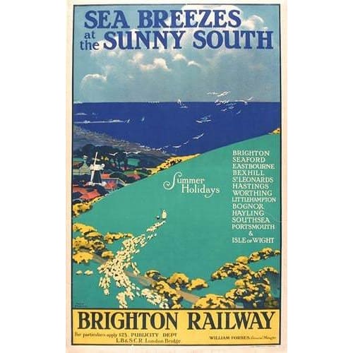 Vintage Brighton Railway Sunny South Sussex Coast Railway – Vintage ...