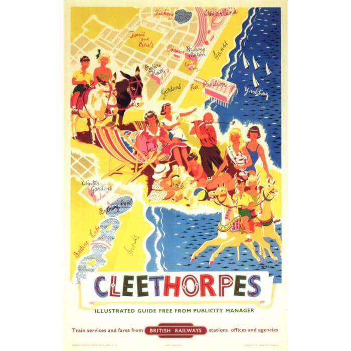 Vintage British Rail Cleethorpes Railway Poster A4/A3/A2/A1 – Vintage ...