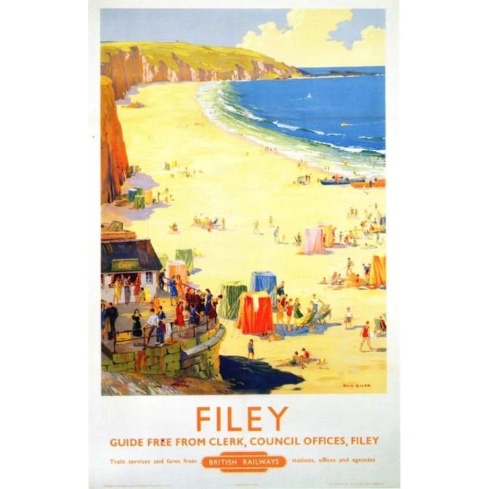 Vintage British Rail Filey Yorkshire Railway Poster – Vintage Poster ...