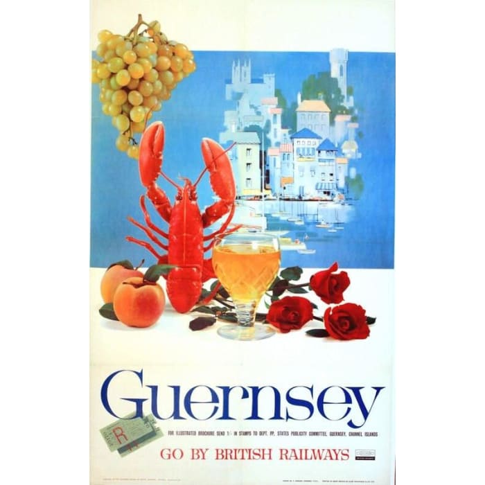 Vintage British Rail Guernsey Channel Islands Railway Poster – Vintage ...