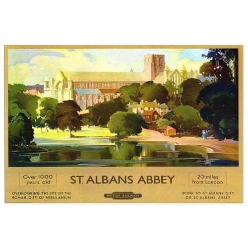 Vintage British Rail St Albans Railway Poster A3 Print – Vintage Poster ...