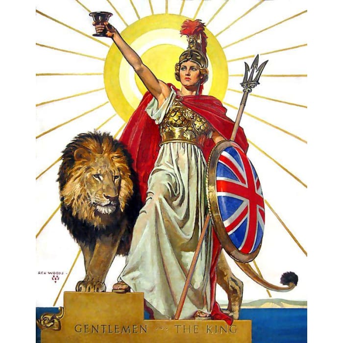 Vintage British Wartime Britannia Poster Print A3/A4 Vintage – Vintage ...