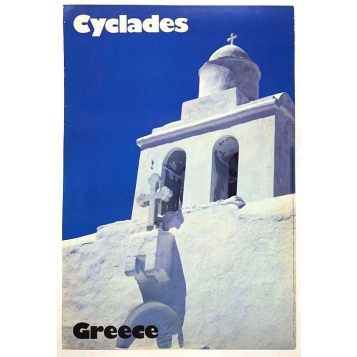 Vintage Cyclades Greece Tourism Poster Print A3/A4 Vintage – Vintage ...