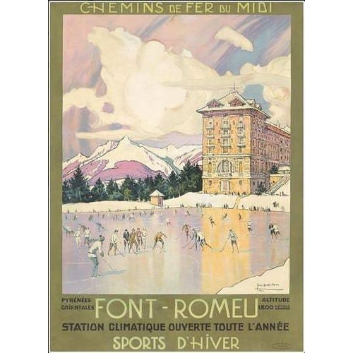 Vintage French Pyrenees Font Romeu Winter Sports Tourism – Vintage ...