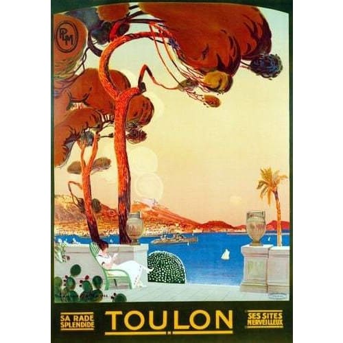 Vintage French Railways Toulon Tourism Poster A3 Print – Vintage Poster ...