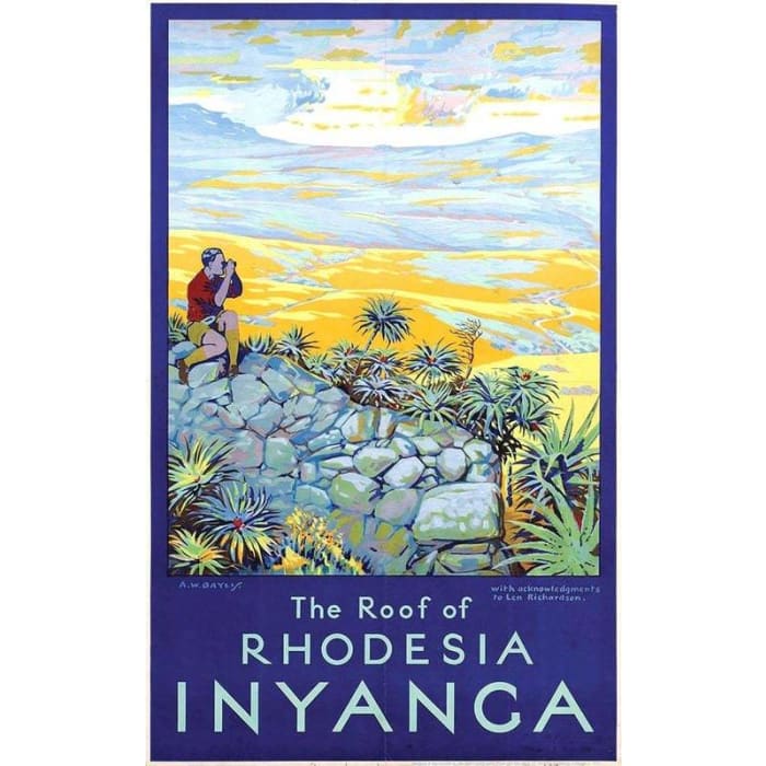 Vintage Inyanga Rhodesia Zimbabwe Tourism Poster Print A3/A4 – Vintage ...