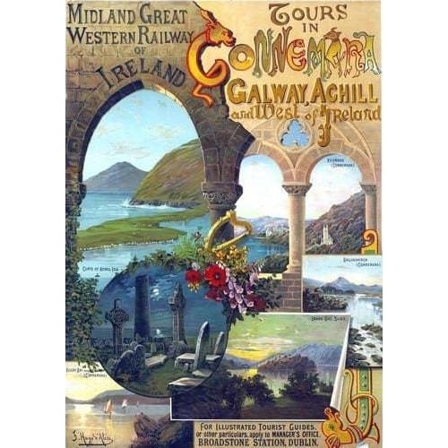 Vintage Irish Railways Connemara Galway Achill Tourism – Vintage Poster ...