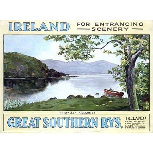 Vintage Irish Railways Innisfallen Killarney Tourism Poster – Vintage ...